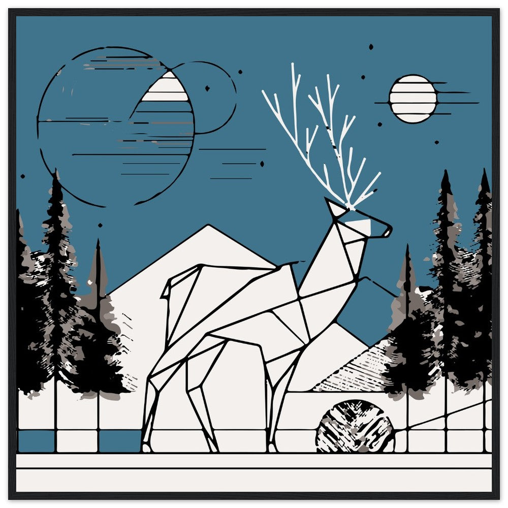 Sini-must-valge hirv – Voolav